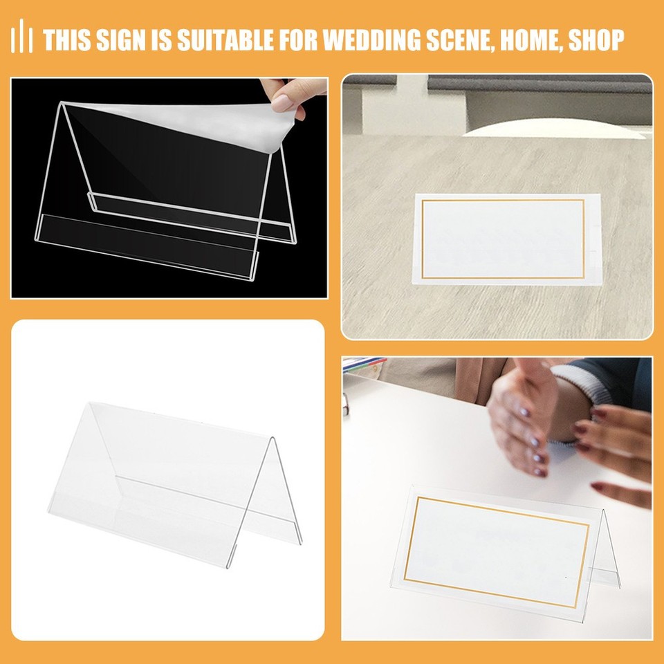 10 Pcs Table Sign Base Name Card Holders for Tables Label Display Stand ...