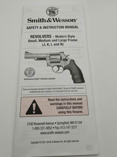 Original Smith & Wesson Owner's Manual Revolvers -Modern Style- | eBay