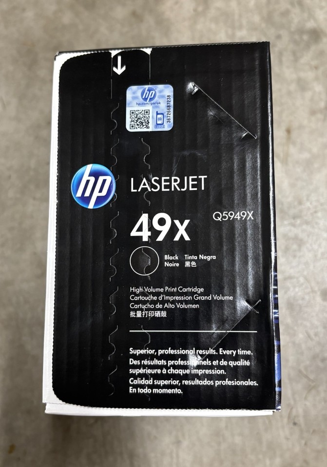 HP 49X Black Toner Cartridge (Q5949X) Genuine New Sealed Box | eBay