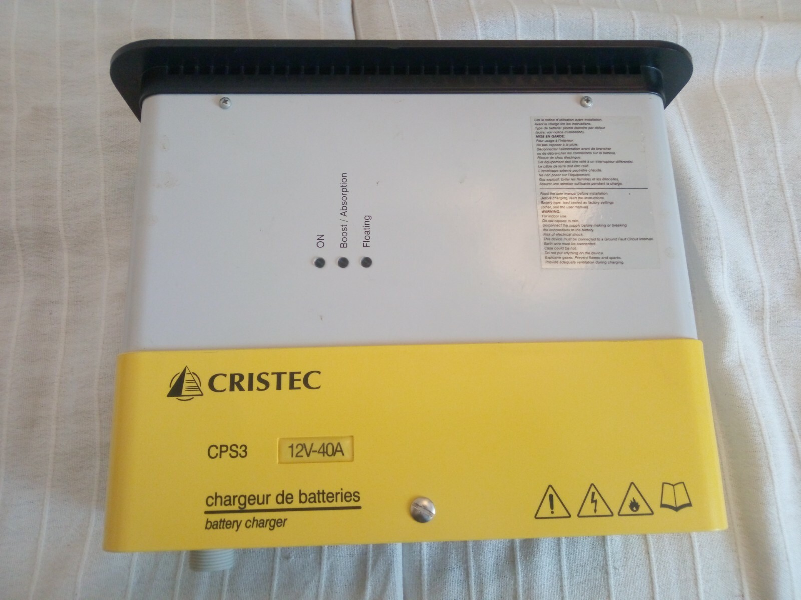 Cristec CPS3 12V 40A boat battery charger | eBay