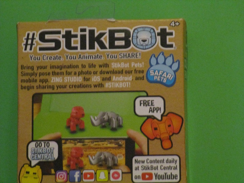 StikBot Safari Pets StikElephant (Solid Red) New | eBay