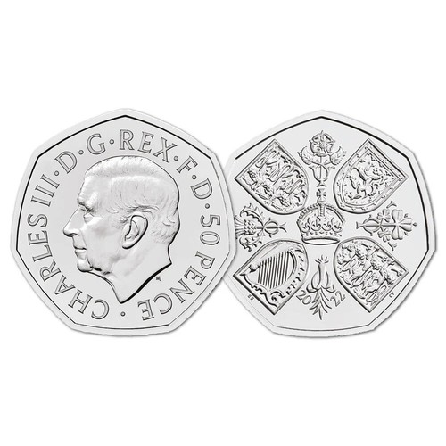 Charles 111 D G REX R D 50p Coin Ultra RARE coin collectible next day ...