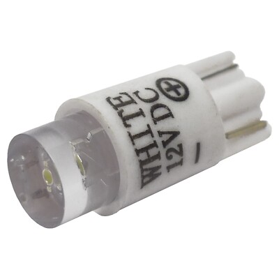 White 12v 10mm T10 Wedge Base LED Bulb for Arcade Push Buttons - MAME ...