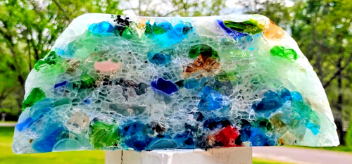 glass rock slag aquarium landscape rocks sea glass colorful slag glass ...