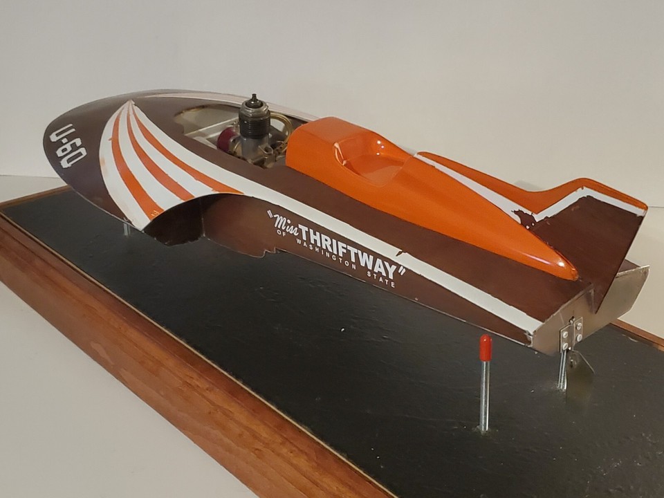 Tether Race Boat Hydroplane Miss Thriftway U-60 Model Kit Built w ...