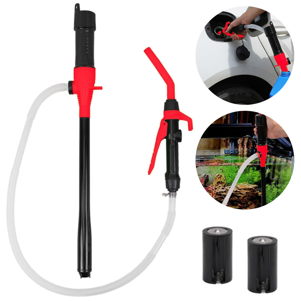 2.5 Gallons Electric Syphon Pump Battery Operated Petrol Oil Water Fuel ...
