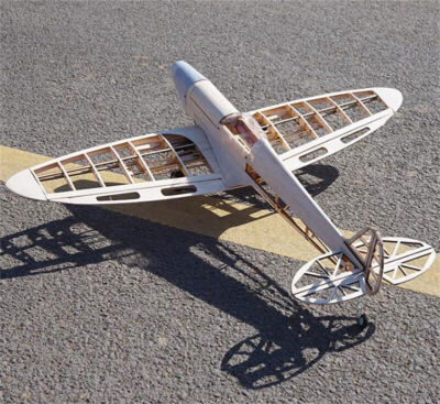 Unassembled WWII British Spitfire Fighter Balsa Wood Aircraft KIT RC ...