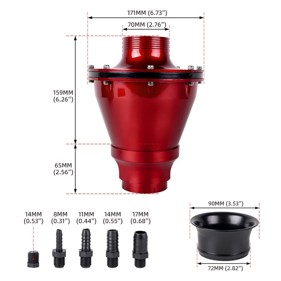 Apollo Universal Cold Air Intake Induction Kit With Air Box & Filter ...