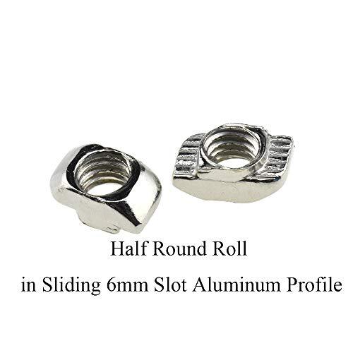 Sliding T Slot Nuts 2020 Series T Nuts Carbon Steel Nickel Plated Half ...
