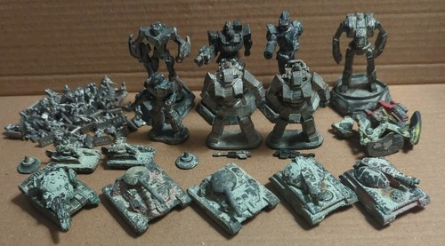 Battletech Ral Partha OOP Unseen Miniatures / 2 Lance Lot w/ Bases ...