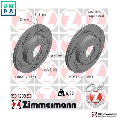 2x BRAKE DISC 150.1288.53 FOR BMW N46 B20 CA/N42 B20 BZ 2.0L 4cyl 3 ...