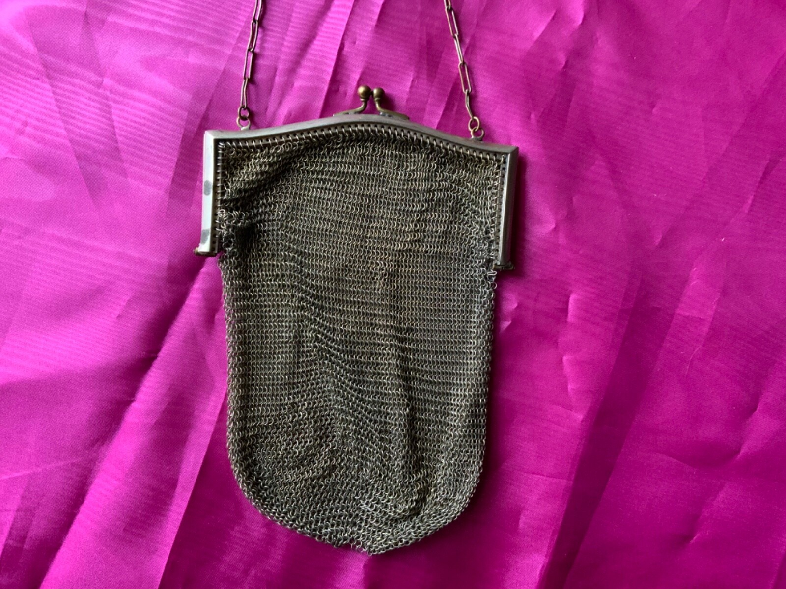 Beautiful Vintage Metal Purse Gold in color #8 - Gem