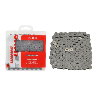 SRAM Chain 7 / 8 Speed PC-830 Bicycle Mountain Bike Road Cycle MTB Grey ...