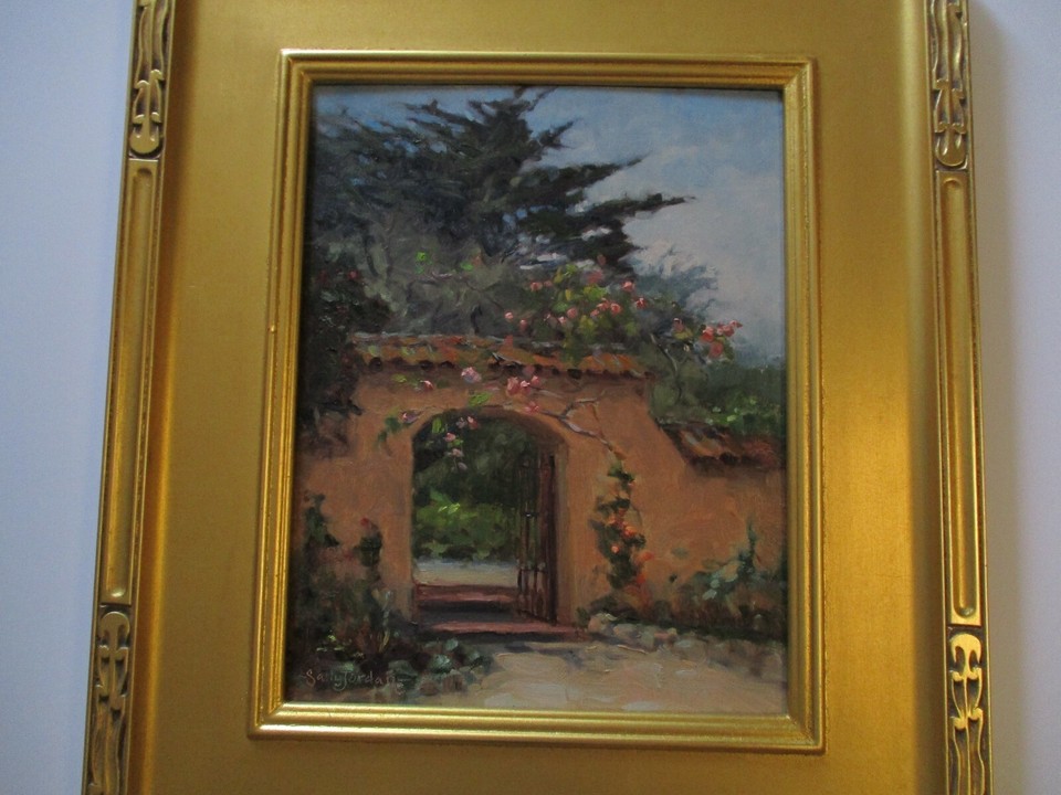 CARMEL MISSION OIL PAINTING FRAMED CALIFORNIA PLEIN AIR IMPRESSIONIST ...