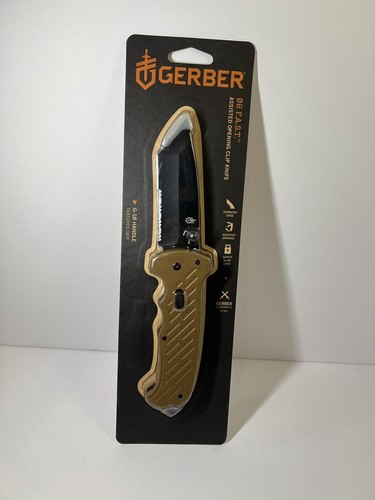 GERBER FAST 06 ASSIST OPEN TANTO BLADE FOLDING KNIFE w/ Pocket Clip 31 ...