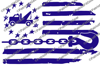 Tow Truck Driver,American Flag,Semi Truck,Wrecker,Trucker,Sticker,Vinyl ...