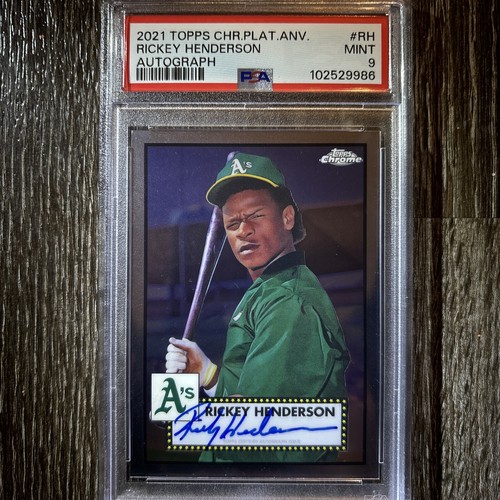 2021 Topps Chrome Platinum Anniversary AUTOGRAPH Rickey Henderson MINT ...