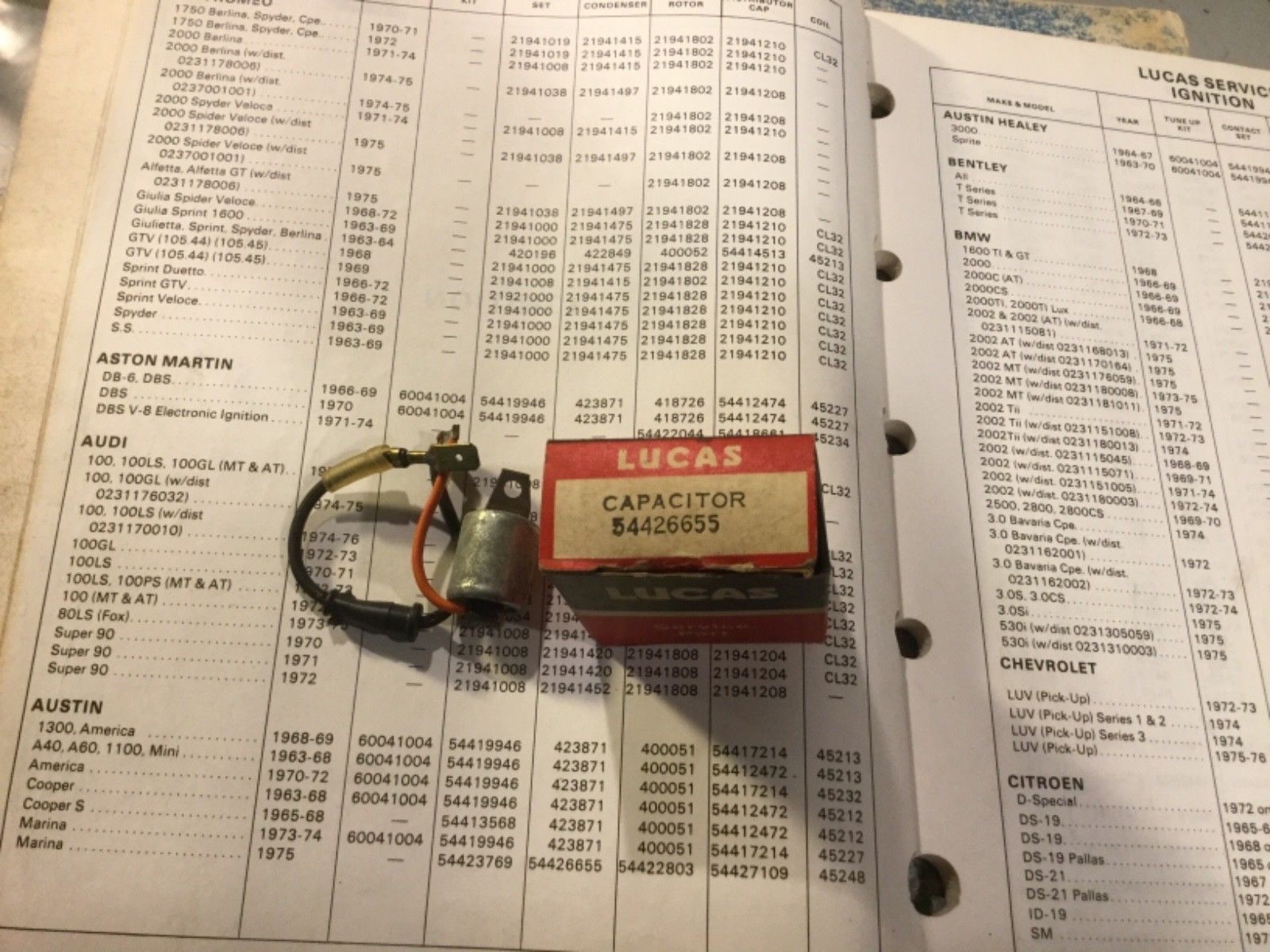 NOS Lucas Capacitor / Condenser 54426655. 1975 Austin Marina —— | eBay