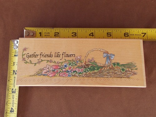 6 5/8 x 2 1/2" 80042 Gather Friends Like Flowers Rubber Stamp Stamps ...