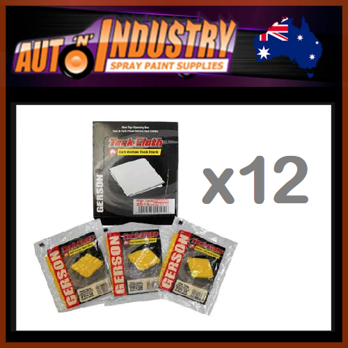 BOX 12 GERSON TACK CLOTHS YELLOW PAINT PREP CLOTH SPRAYPAINTERS TAK RAG ...