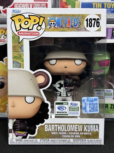 NEW FUNKO POP! BARTHOLOMEW KUMA #1876 ONE PIECE WONDERCON EXCLUSIVE ...