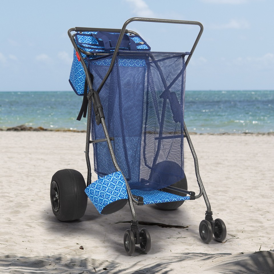 Tommy Bahama Wonder Wheeler Beach Cart, Folding, 100 lb. Weight ...