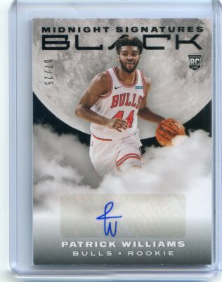 2020-21 Panini Black PATRICK WILLIAMS Midnight Signatures RC Rookie ...