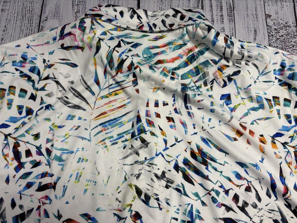 New Mens Robert Graham Golf Polo Sz M Awesome Print 0821 | eBay