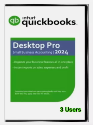 INTUIT QUICKBOOKS DESKTOP PRO 2024 FULL US VERSION "LIFTIME LICENSE" 3 USERS 28287027930 | eBay