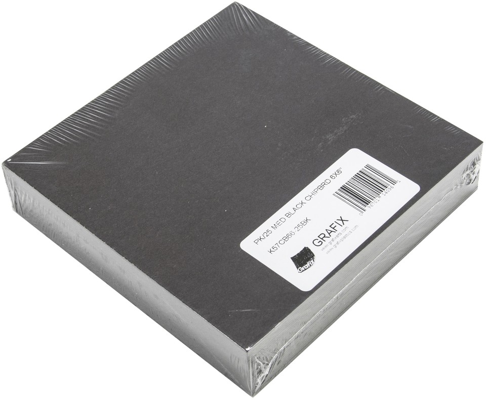 Grafix Medium Weight Chipboard Sheets 6"X6" 25/Pkg-Black CB66-25B | eBay