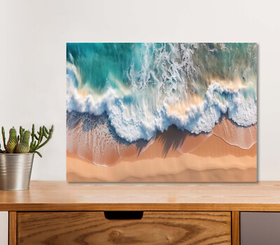 Sea Waves View 5mm thick Plastic Poster Ready to Hang 60x45cm | eBay ...