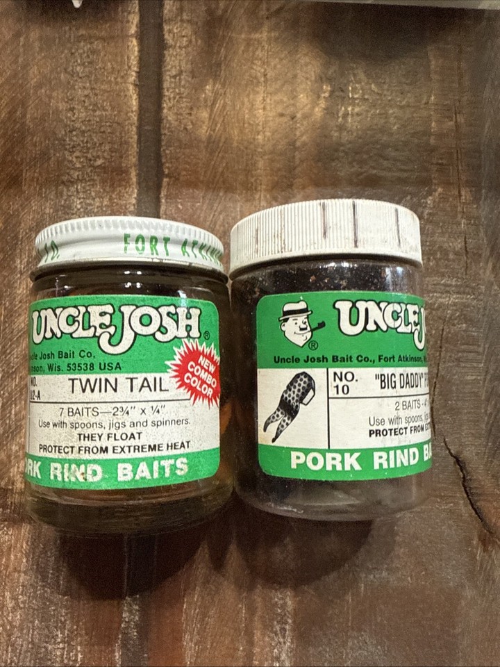 (1)Jar Uncle Josh #11 Pork Frogs & (1) Jar Twin Tail | eBay