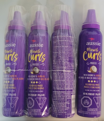 Aussie Miracle Curls Styling Moussel 6.0 Fl Oz (PACKS 4) FREE SHIPPING ...