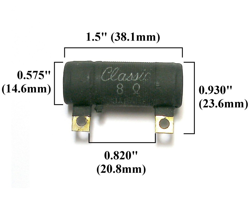 6pc Vintage Classic 1/24 1/32 Slot Car 8 Ohm COX Controller RESISTOR ...