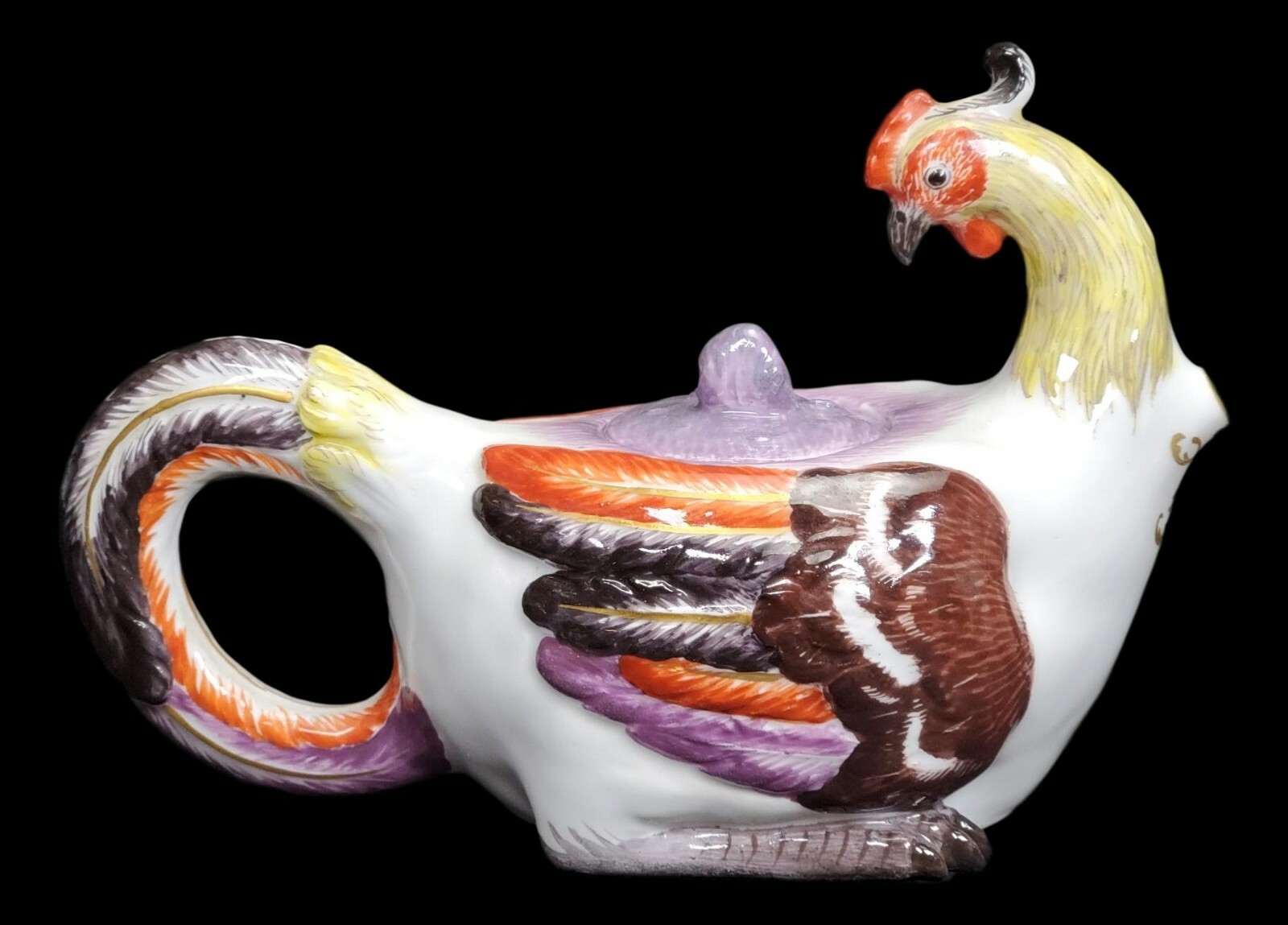 Meissen 18th Century Kaendler Porcelain Cockerel Rooster Hen Figural ...