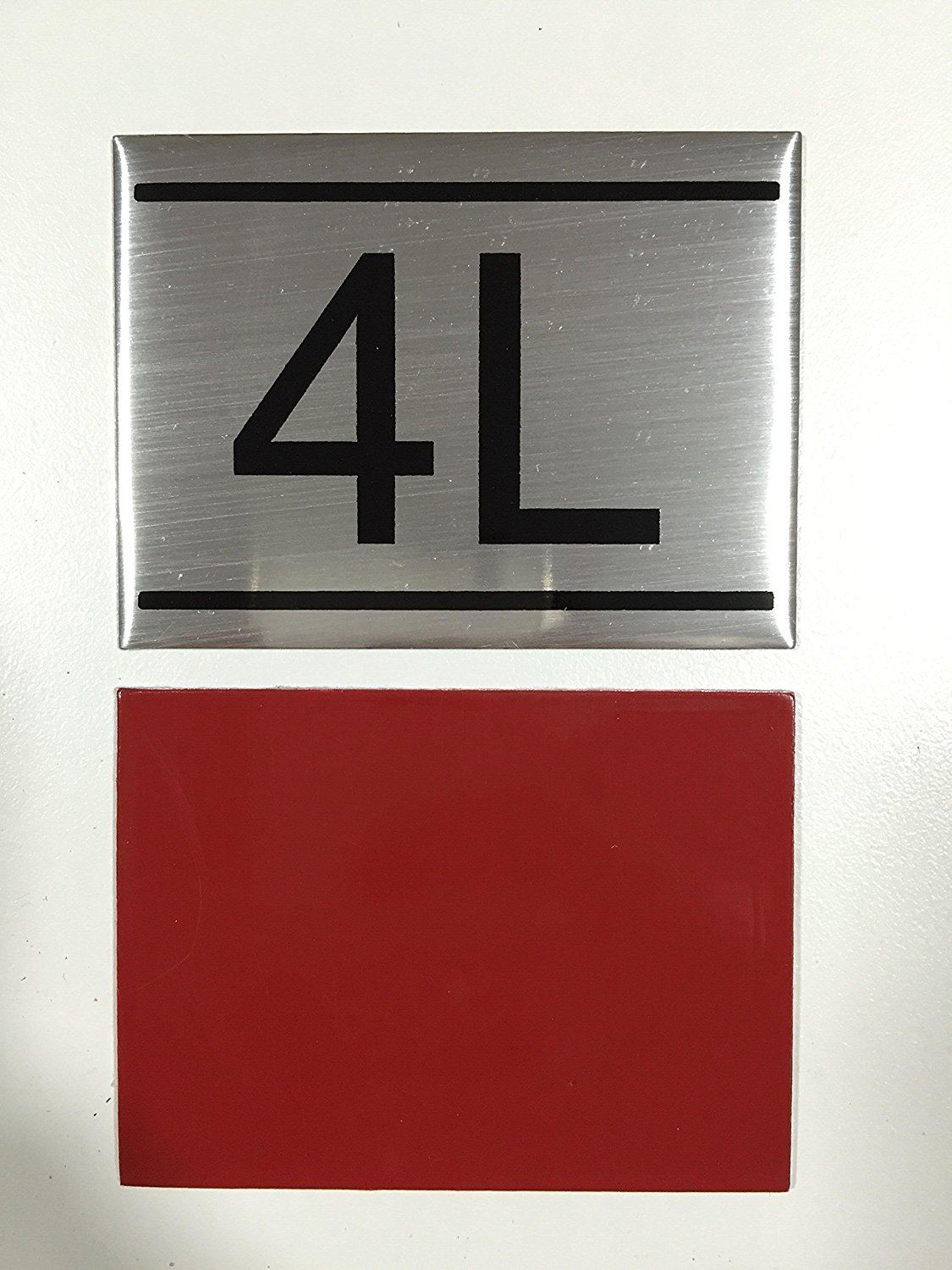 APARTMENT NUMBER SIGN -4L -BRUSHED ALUMINUM (2.25X3, Aluminium)-REF24 ...