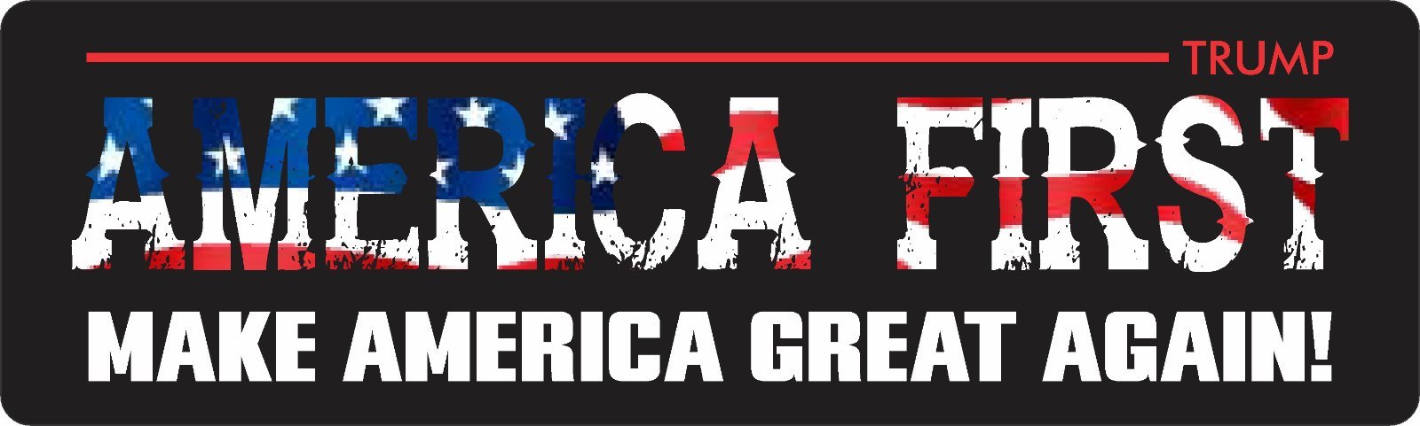 TRUMP AMERICA FIRST FLAG DECAL WINDOW BUMPER STICKER POLITICAL | eBay