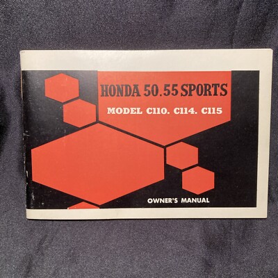 Honda 50.55 Sports Model C110, C114, C115 Owner’s Manual | eBay