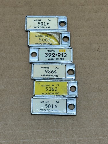 Maine Disabled American Veterans Keychain Tag Fob License Plate Pair ...