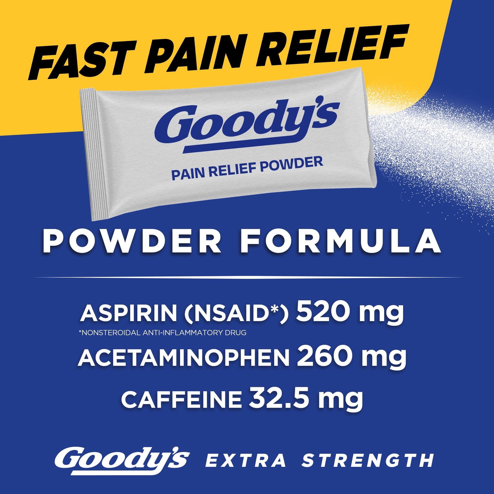 Goody's Extra Strength Headache Pain Reliever Powder Sticks, Original ...