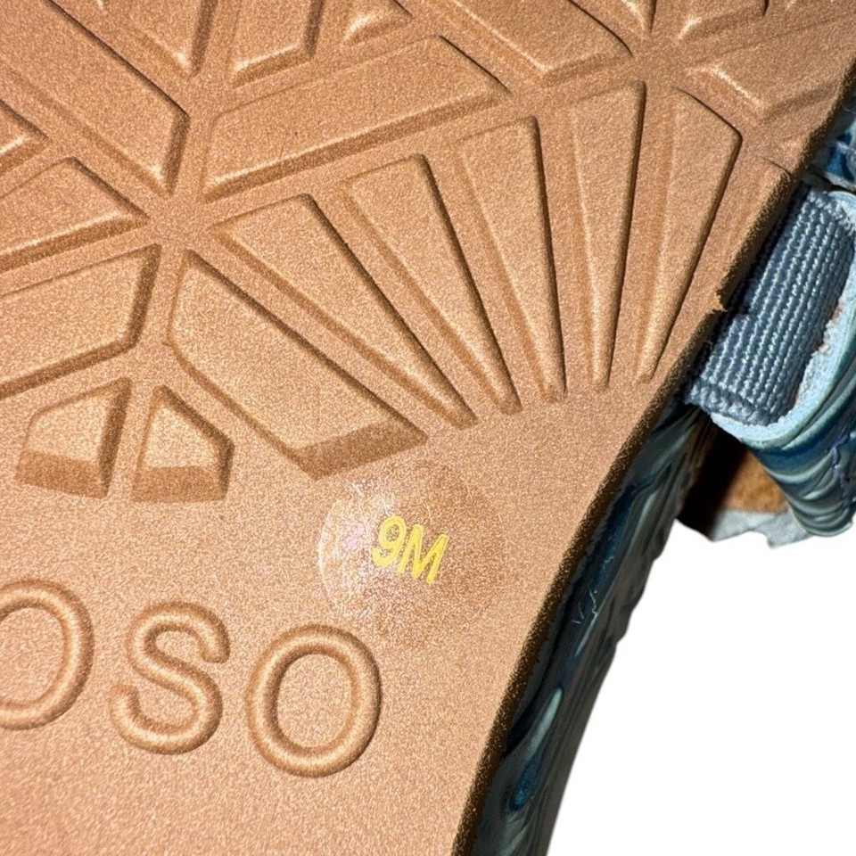 Brioso Size 9 M Solera Turquoise Blue Tooled Leather Sandals New | eBay