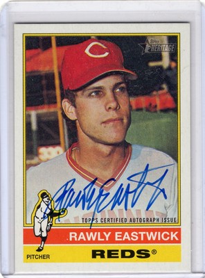 2025 Topps Heritage #76RO-RE Rawly Eastwick Real One Auto Cincinnati ...