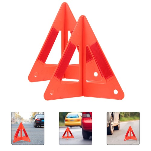 3 Pcs Roadside Triangle Reflectors Safety Triangles Reflective Warning ...