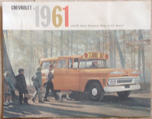 1961 Chevrolet School Bus OEM Dealers Sales Brochure | eBay