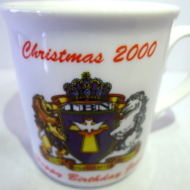 TBN Xmas Coffee Mug 2000 Happy Birthday Jesus Trinity Broadcasting ...