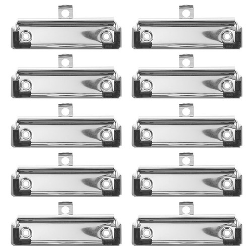 10 Pcs Metal Plate Clip Office Clips Supplies Clipboard Aluminium | eBay