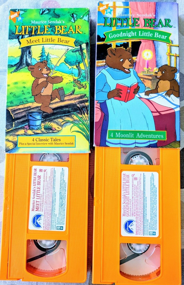 Vtg Nick Jr Little Bear - Meet Little Bear - Goodnight Little Bear VHS ...