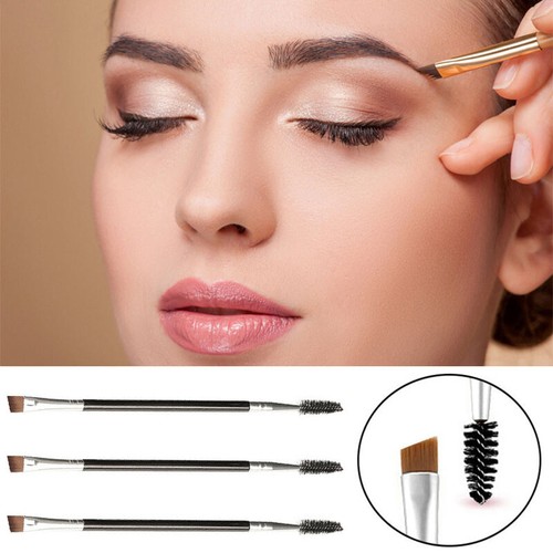 Eyebrow Brush Dual-ended Brow Eyeliner Angled Cut Brush Spoolie Makeup ...