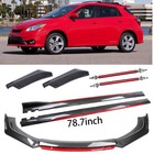 For Toyota Matrix Front Bumper Lip Carbon Fiber Rods 78.7" Side Skirt ...