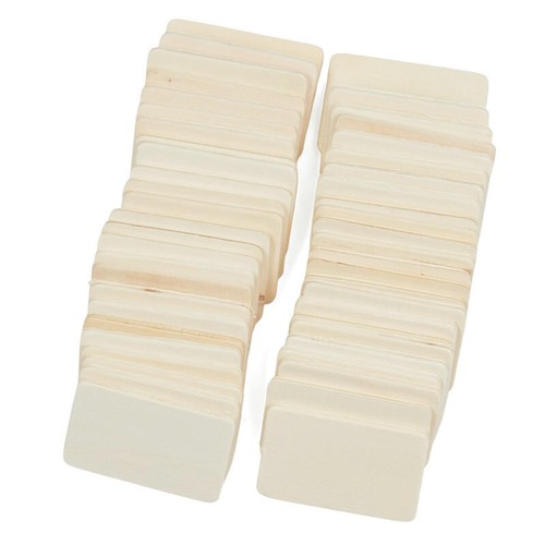 Bulk Pack of 350 Unfinished Wood Rectangles Shapes - 1-3/8" x 2-1/8" | eBay